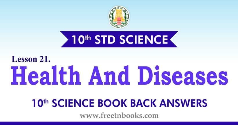 10th Standard Science Guide in English | Health And Diseases