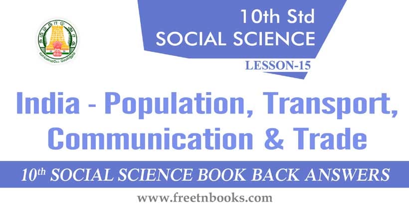 10th Social Science Guide | India Population Transport Communication ...