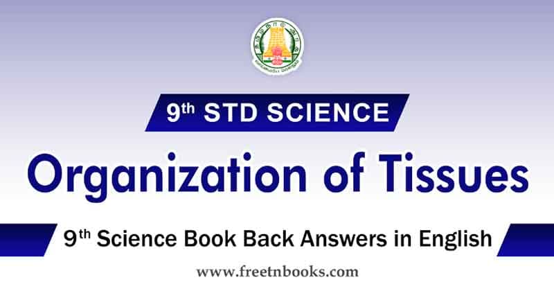 9th Science Organisation of Tissues Book Back Answer in English