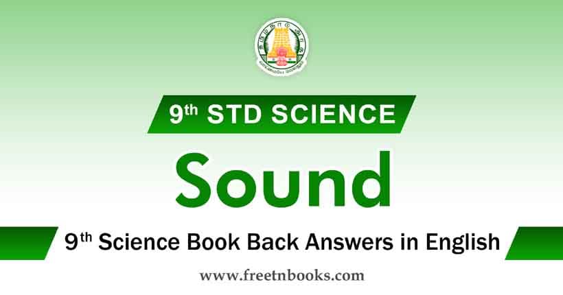 9th Standard Science Guide Sound Answers in English