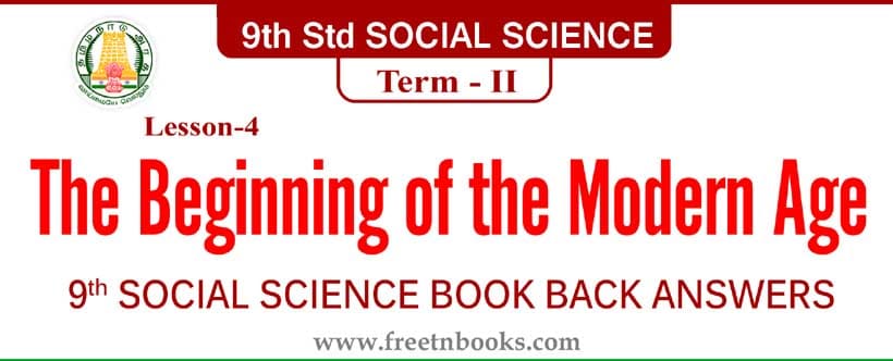 9th Standard Social Science Guide | The Beginning of the Modern Age