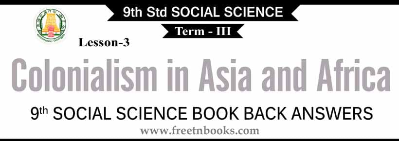 9th Std Social Science Guide in English | Colonialism in Asia and Africa