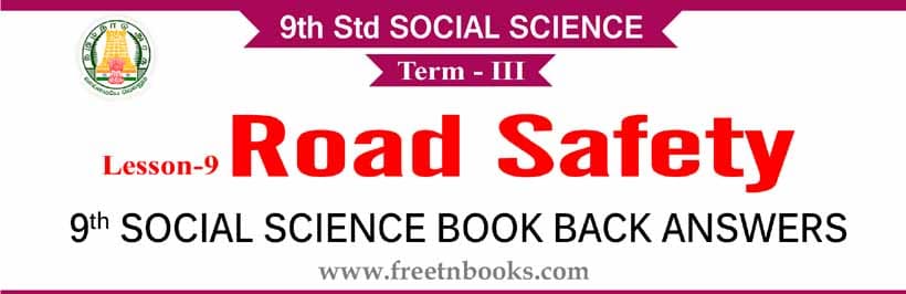 9th Standard Social Science Guide in English | Road Safety