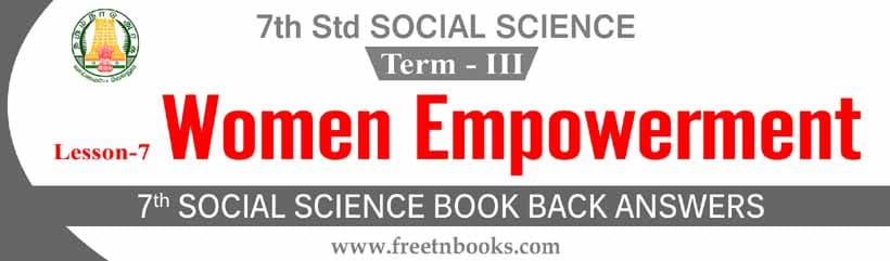 7th Standard Social Science Guide in English | Women Empowerment