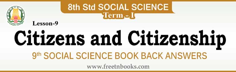 8th Std Social Science Guide in English | Citizen and Citizenship