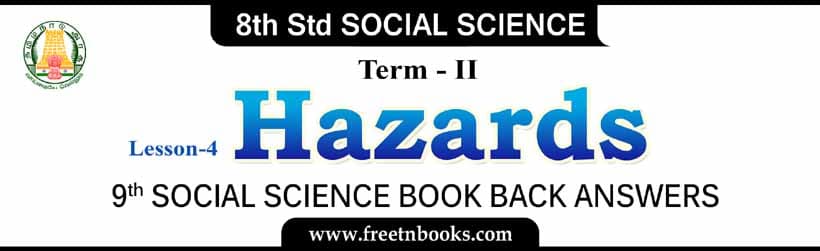 8th Std Social Science Guide in English 2021 | Hazards