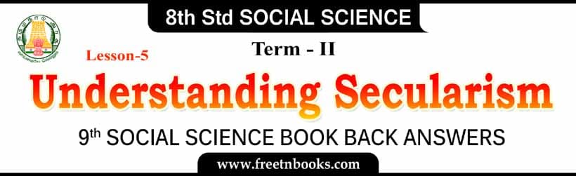 8th Std Social Science Guide in English | Understanding Secularism