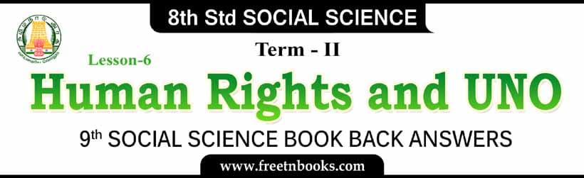 8th Std Social Science Guide in English | Human Rights and UNO