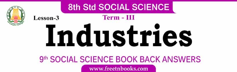 8th Std Social Science Guide in English | Industries