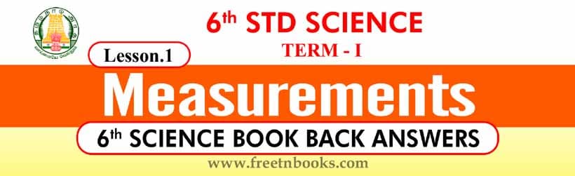 6th Standard Science Guide in English | Measurements