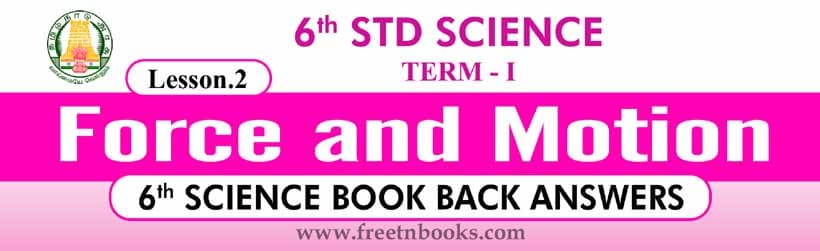6th Standard Science Guide in English | Force and Motion
