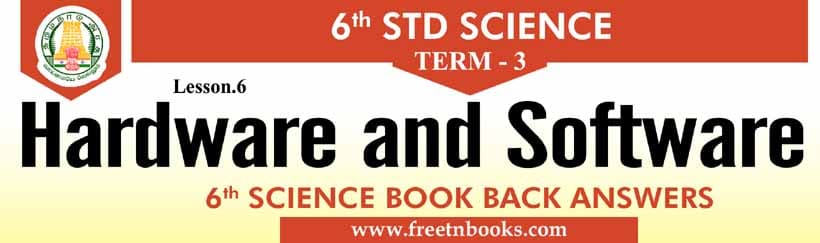 6th Standard Science Guide in English | Hardware and Software