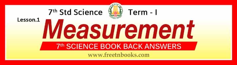 7th Standard Science Guide in English | Measurement