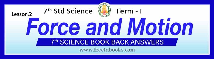 7th Standard Science Guide in English | Force and Motion