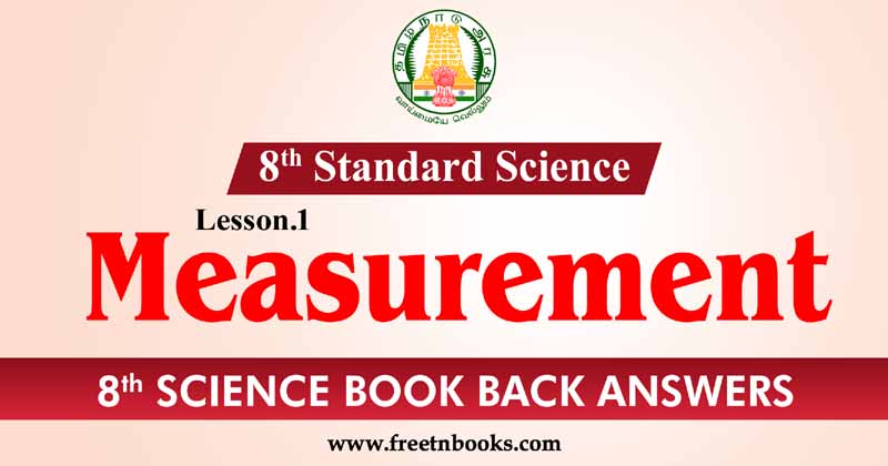 8th Standard Science Guide in English | Measurement