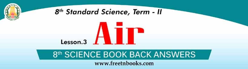 8th Standard Science Guide in English | Term - 2 Lesson.3 Air