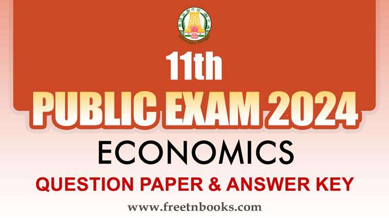 11th Economics Public Exam Question Paper PDF 2024