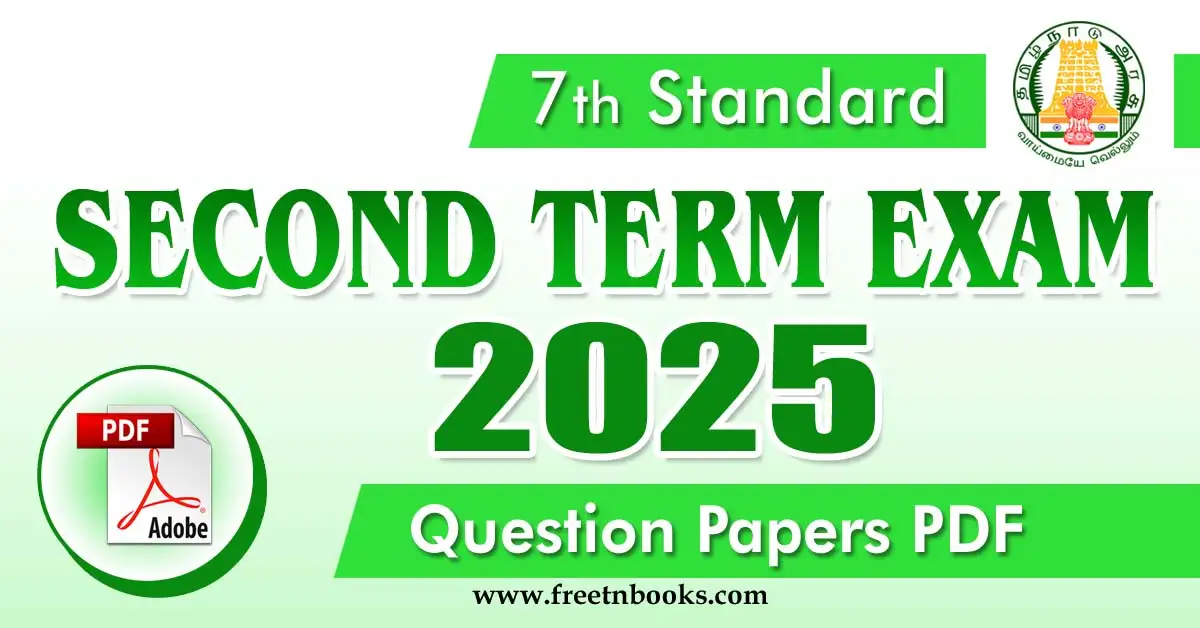 7th Std Term 2 Question Paper 2025 PDF Download